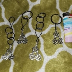 Accessories | Triple Pentacle Keychain New | Poshmark
